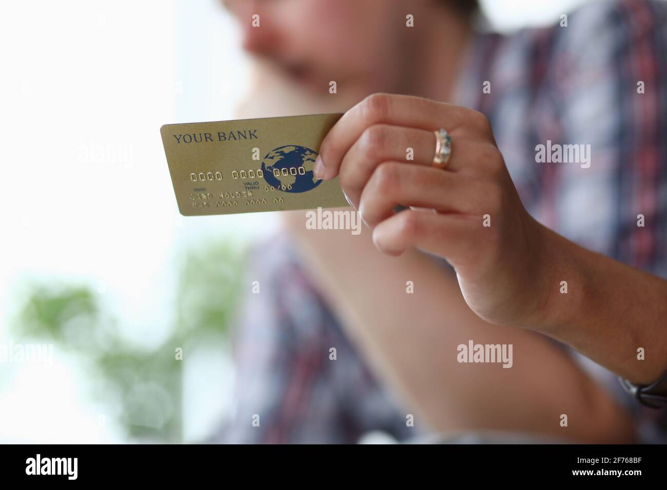 Credit plastic bank card in a man hand Stock Photo - Alamy