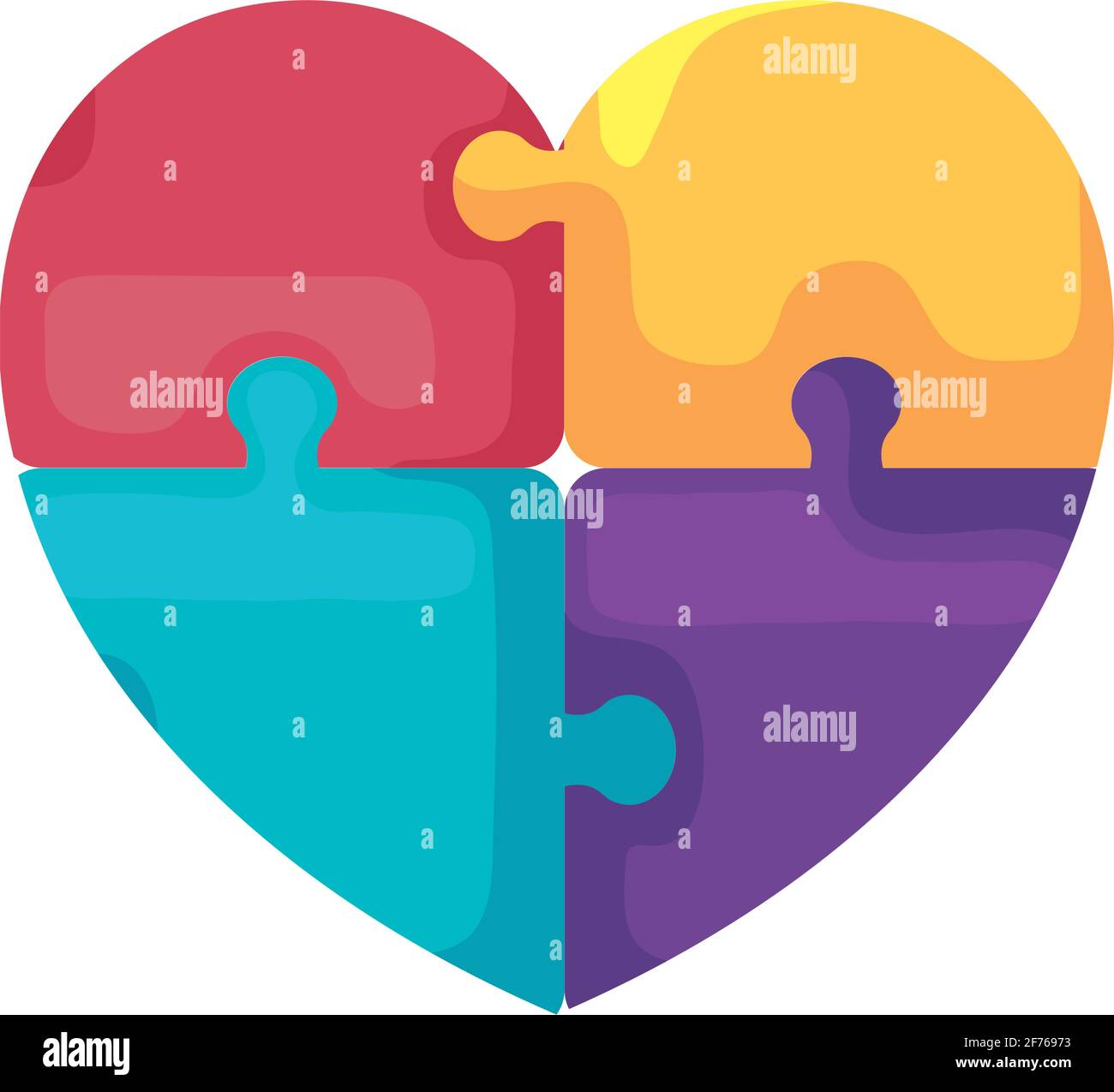 heart puzzle pieces Stock Vector Image & Art - Alamy