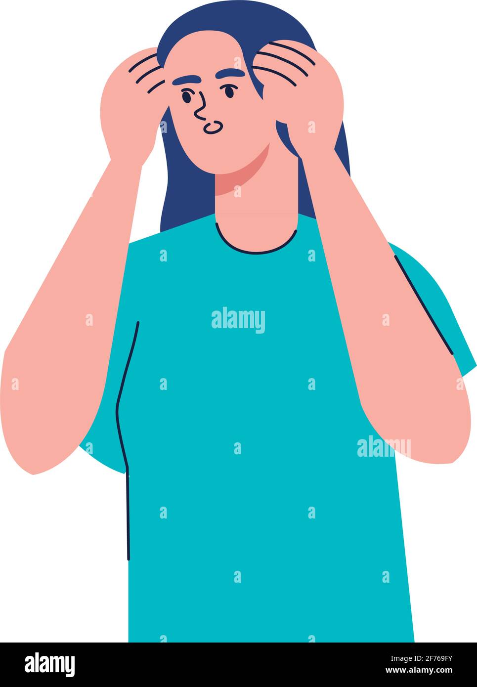 girl panicking character Stock Vector Image & Art - Alamy