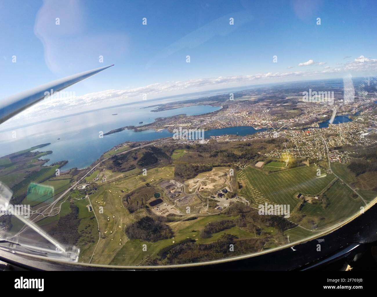 Aerial view in the city of Motala Stock Photo - Alamy
