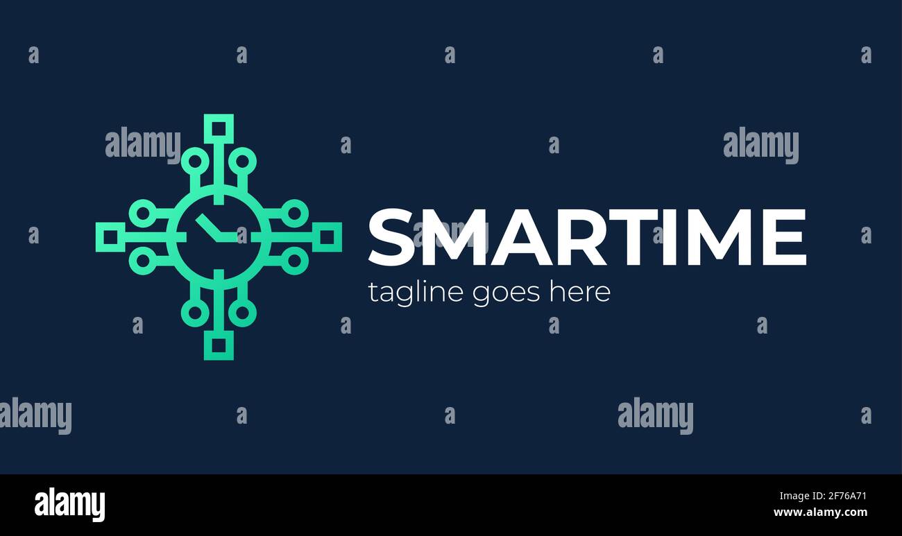 Smart watch logo. smart watch application logo vector icon ilustration ...