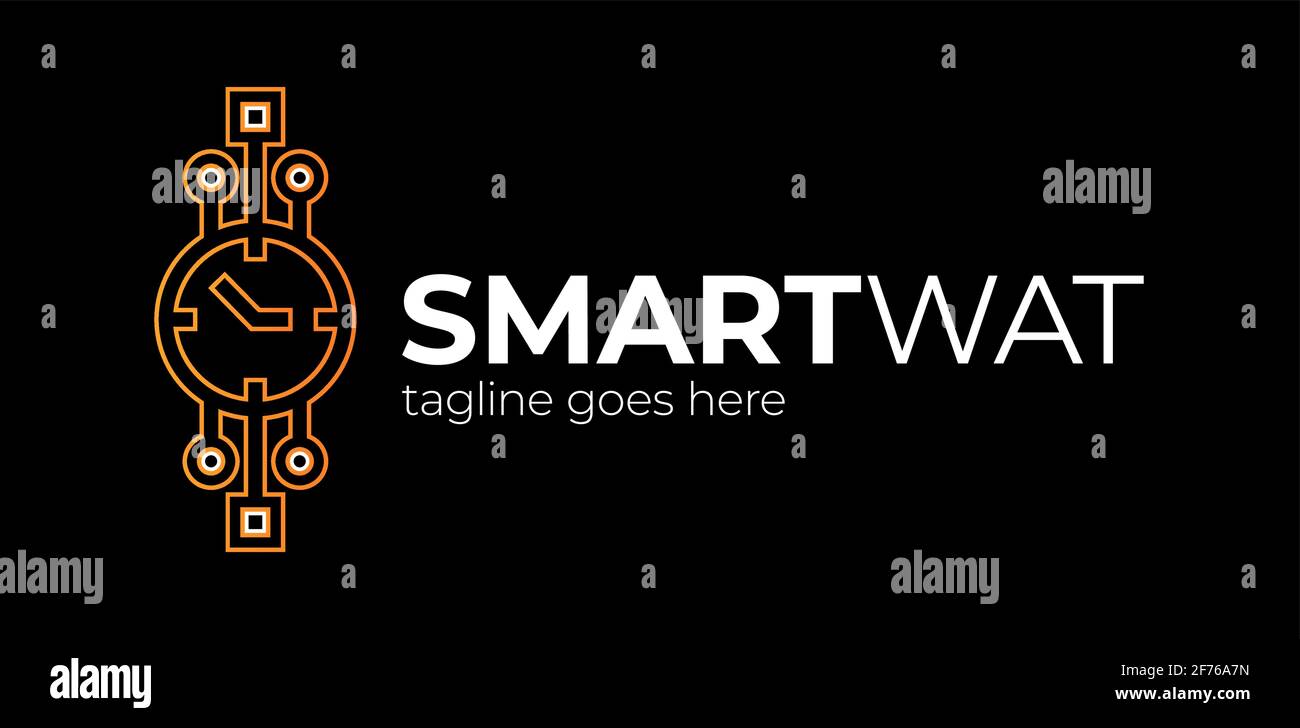 Smart watch logo. smart watch application logo vector icon ilustration ...
