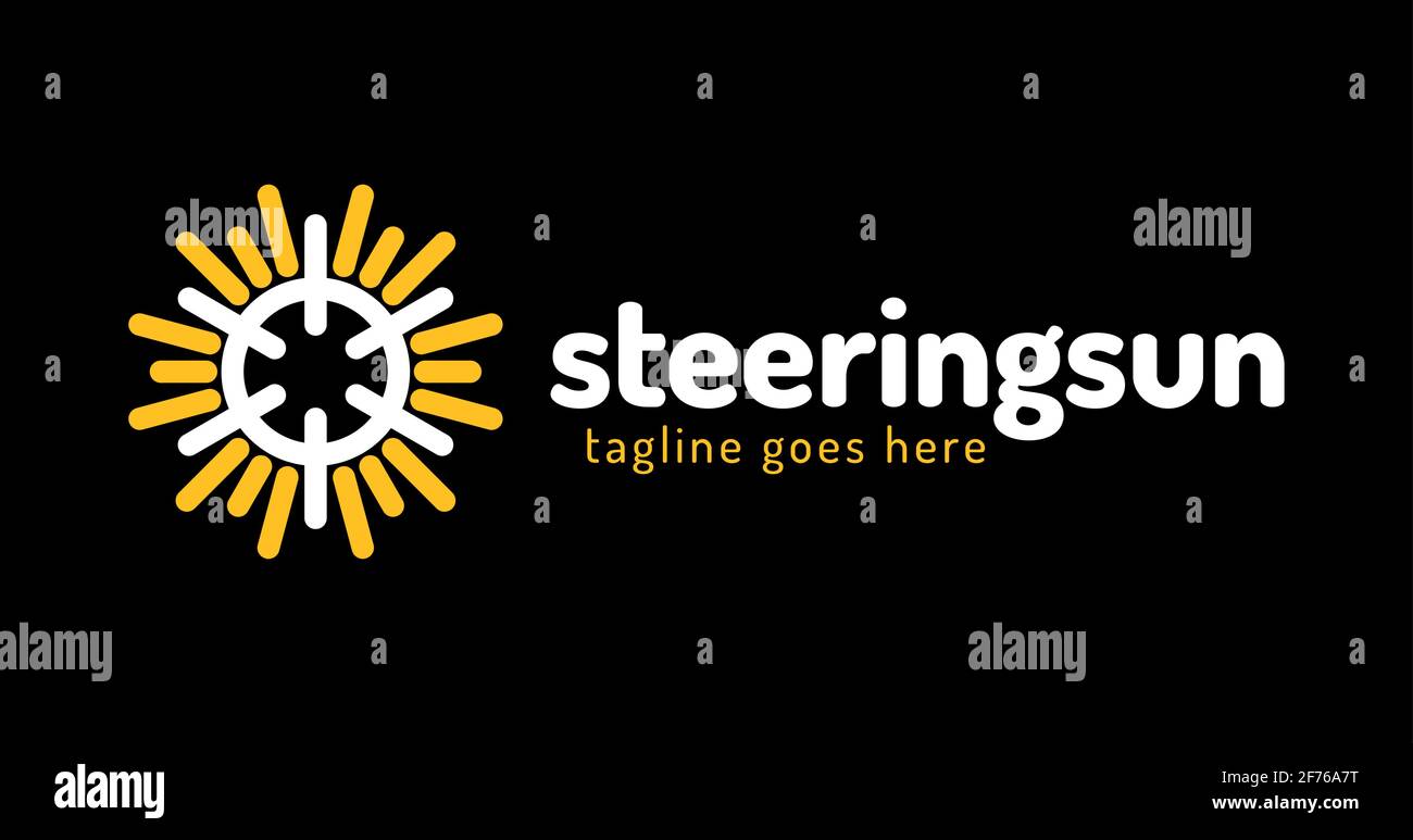 ship steering sun logo. ship wheel logo design vector icon symbol ...