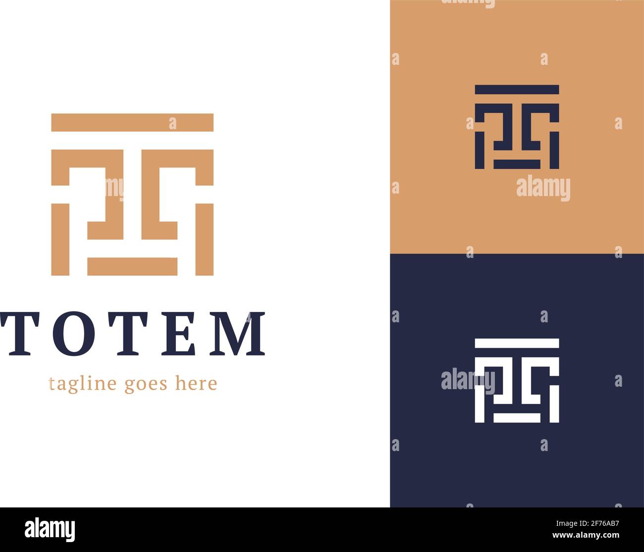 Letter T Totem logo. Creative crest letter t vector logo. Modern sign ...