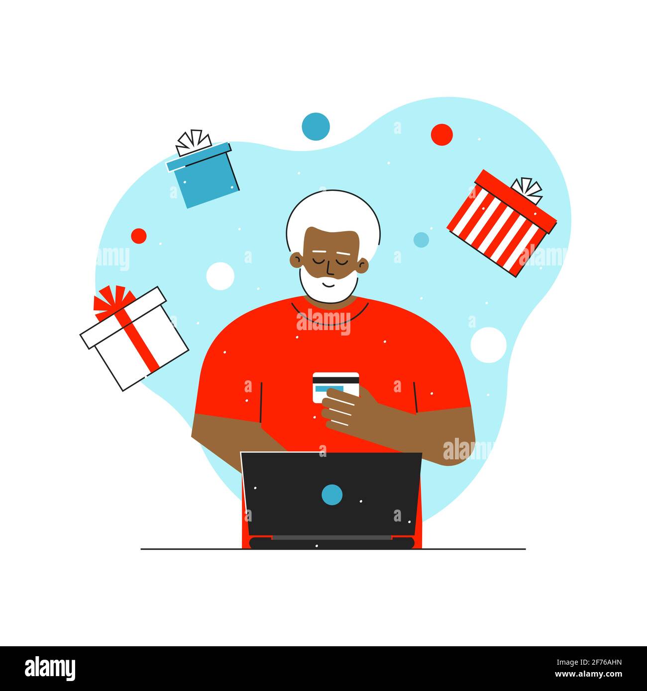 Man laptop computer credit Cut Out Stock Images & Pictures - Alamy