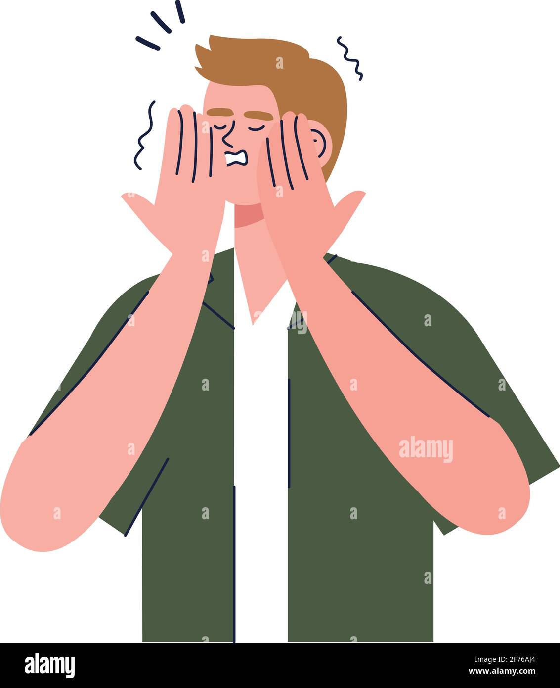 Man panicking Stock Vector Images - Alamy