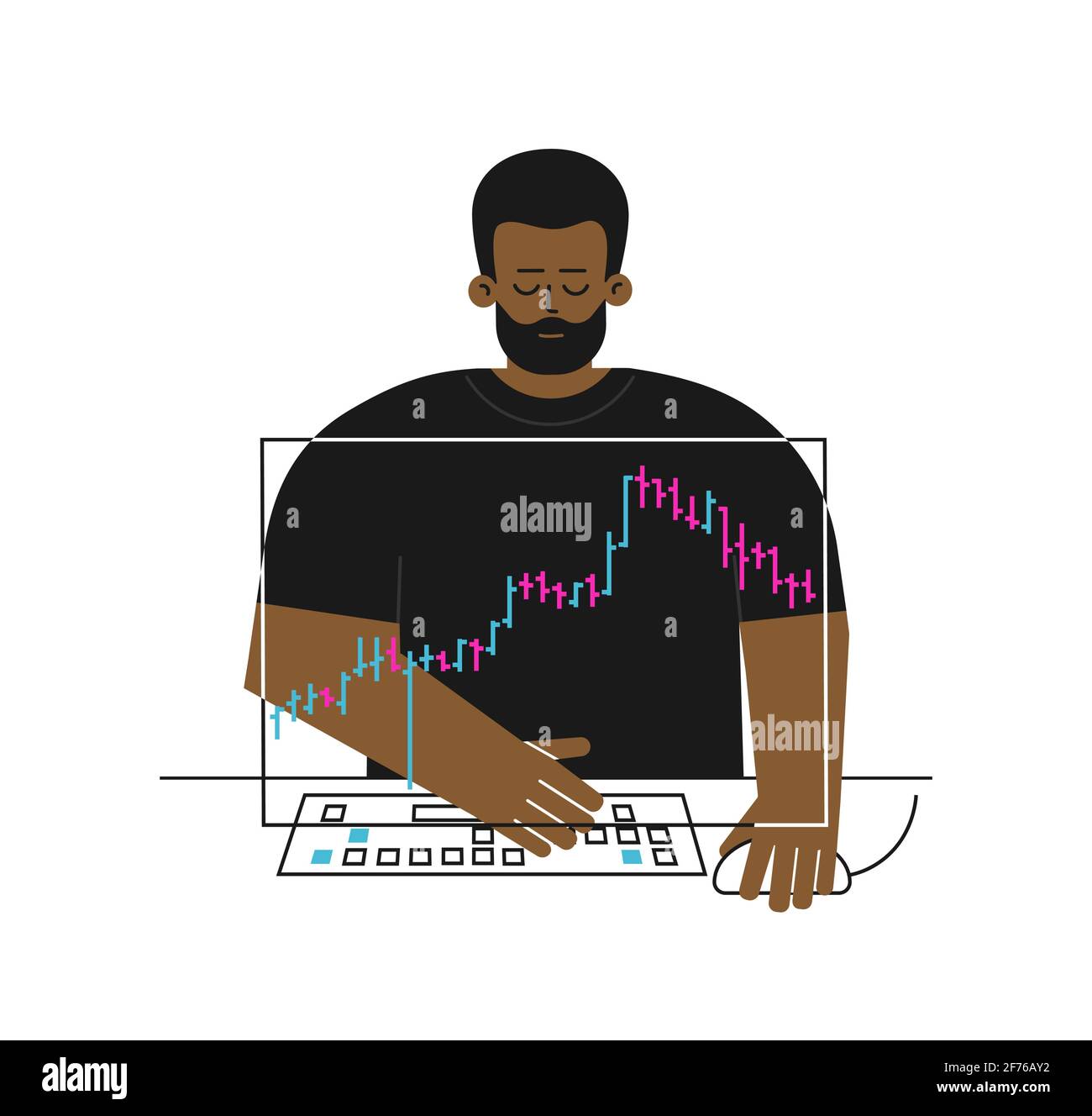 African trader finance screen Stock Vector Images - Alamy