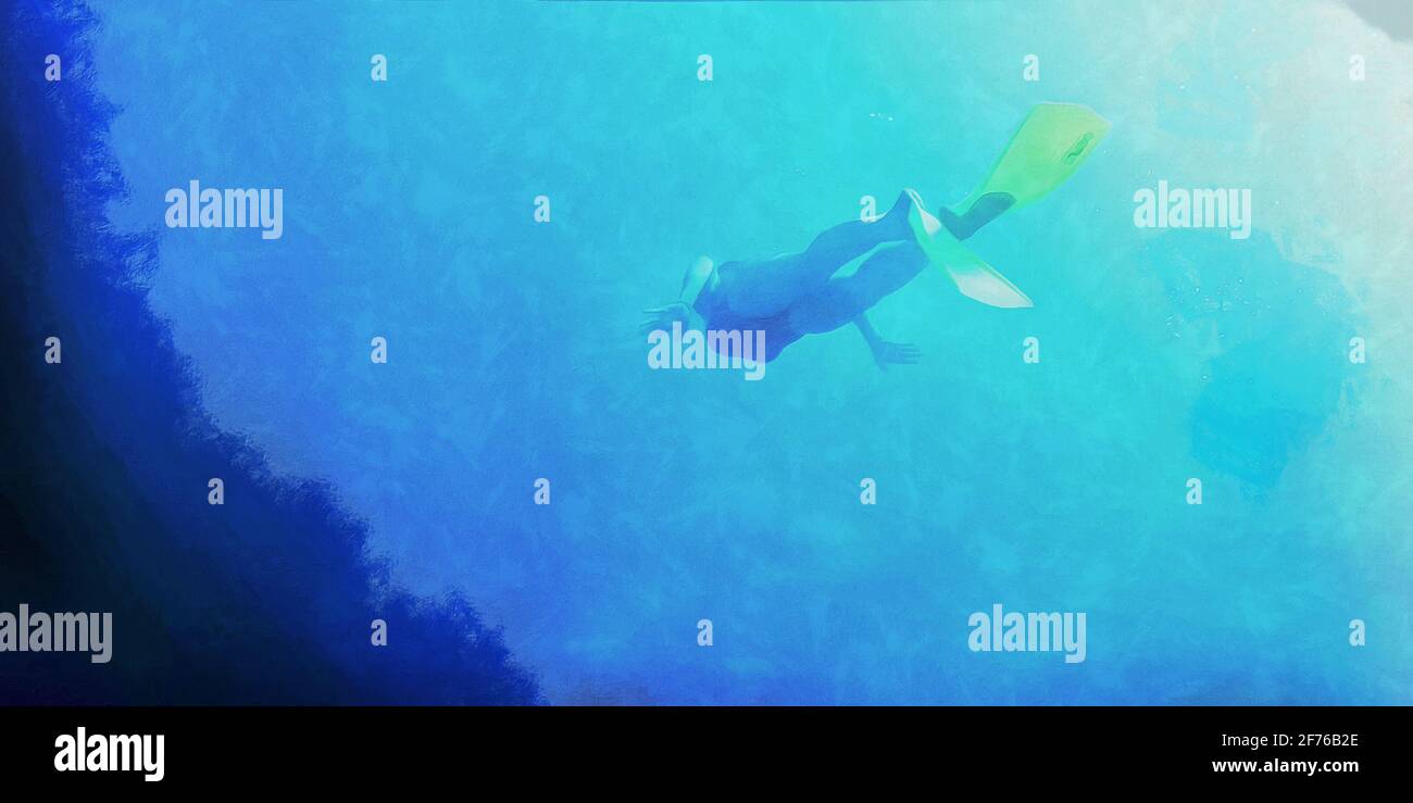 Diver at work underwater hi-res stock photography and images - Alamy