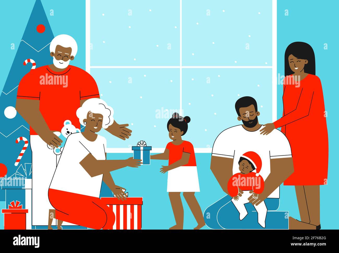 Group african american black family Stock Vector Images - Alamy