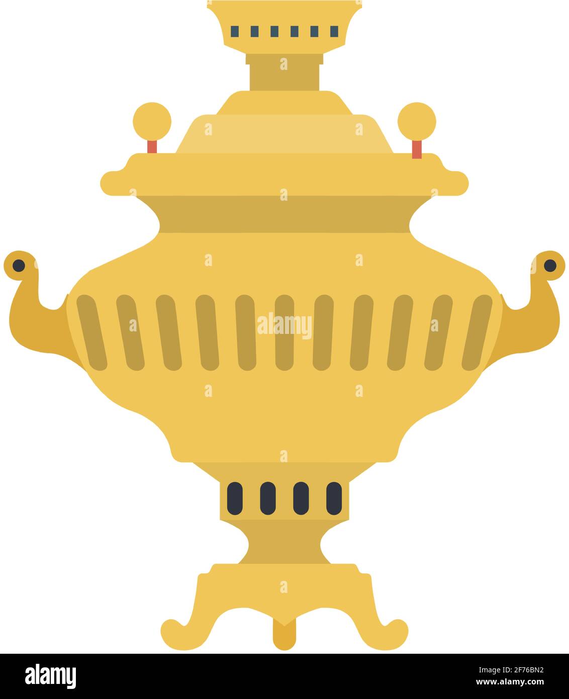 Vector museum russian tea samovar isolated on white Stock Vector Image ...