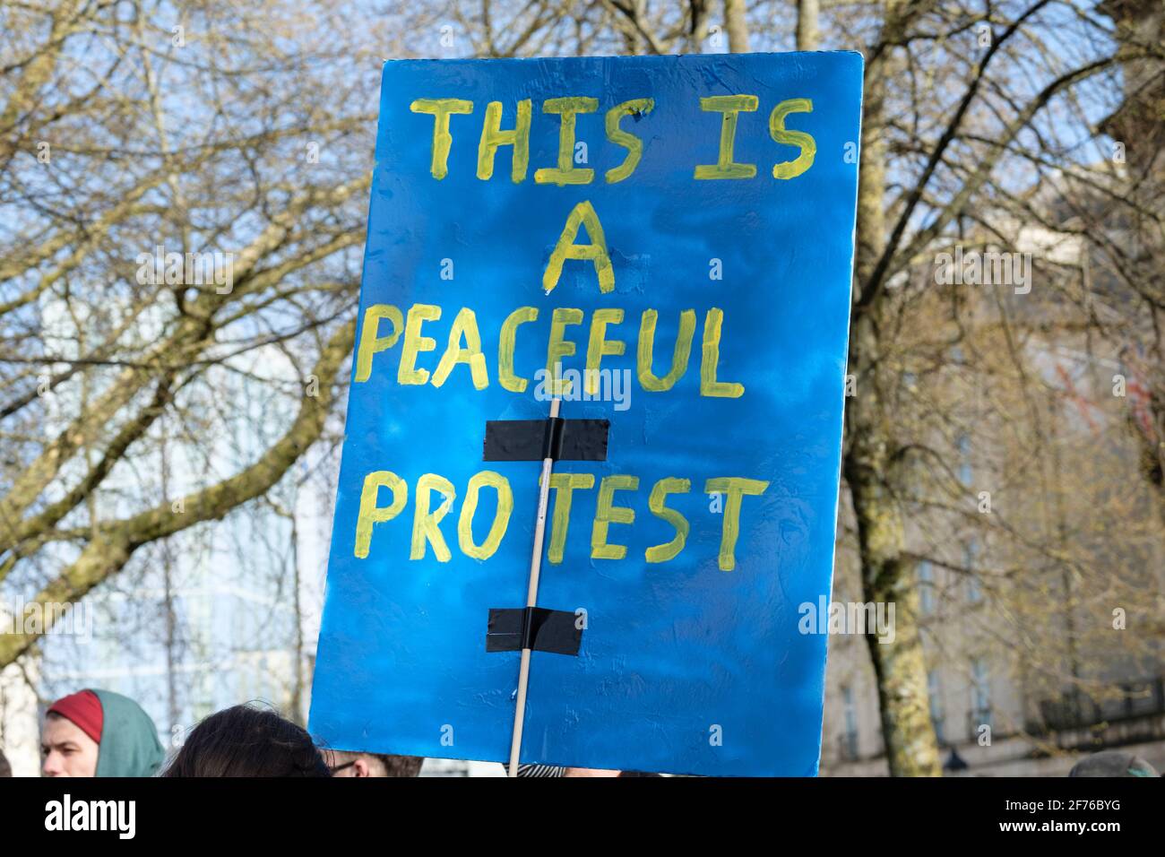 Peaceful protest sign hi-res stock photography and images - Alamy