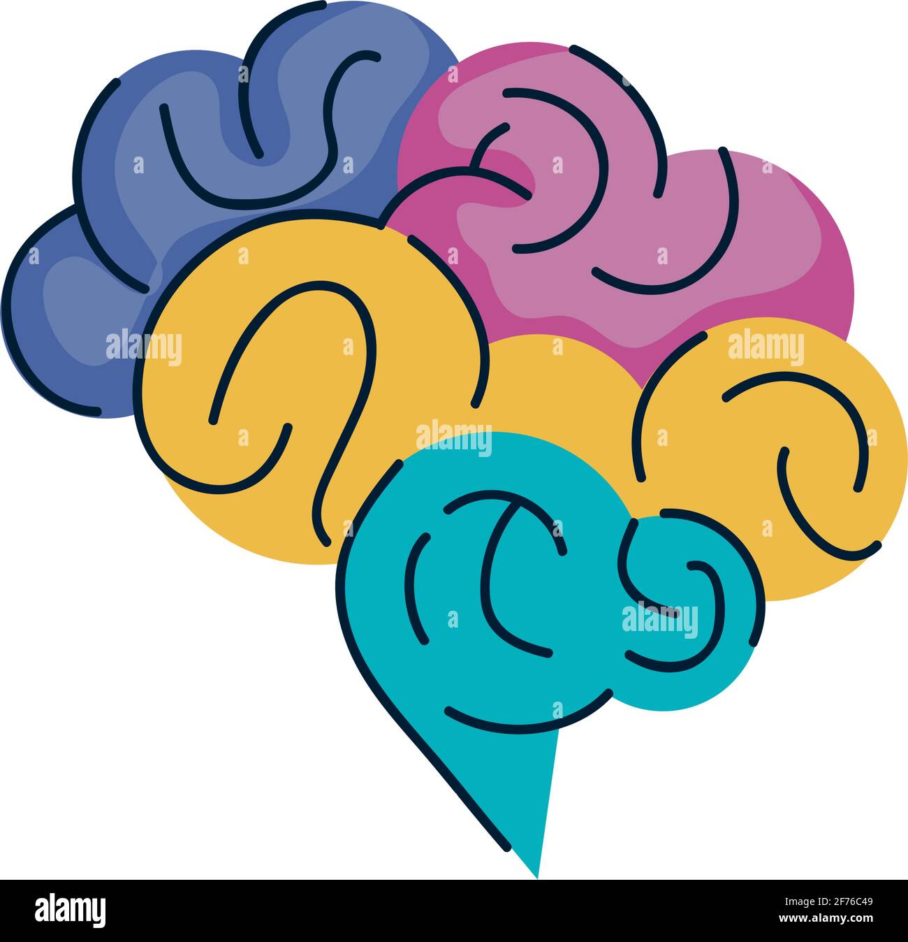 brain of colors Stock Vector Image & Art - Alamy