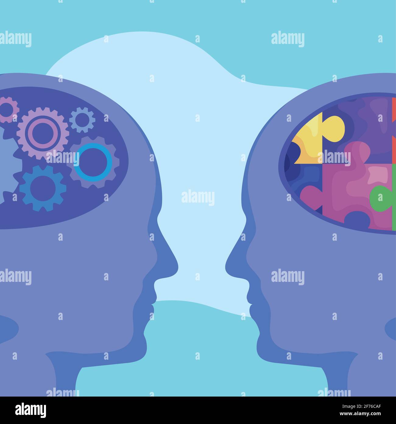 creative profiles heads Stock Vector Image & Art - Alamy