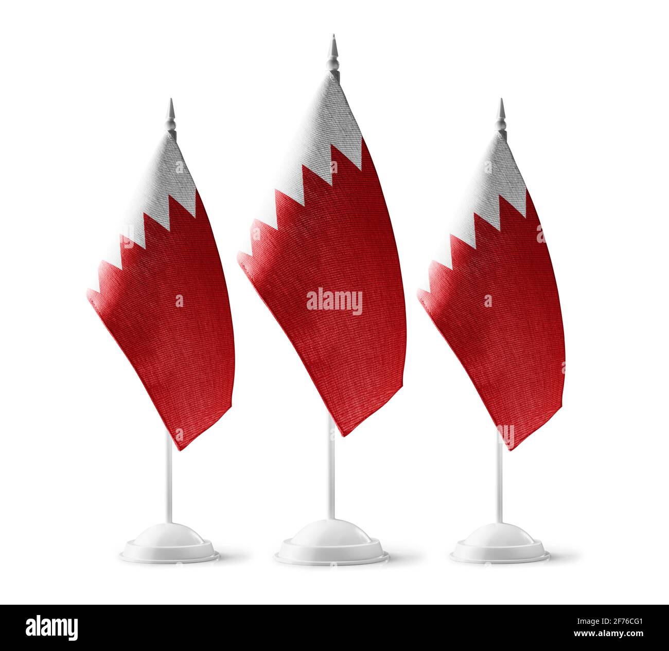Small national flags of the Bahrain on a white background Stock Photo ...