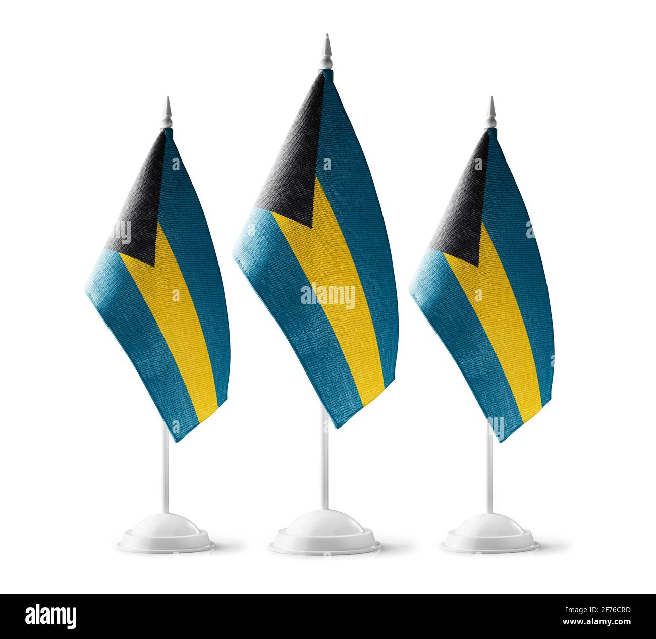 Small national flags of the Bahamas on a white background Stock Photo ...