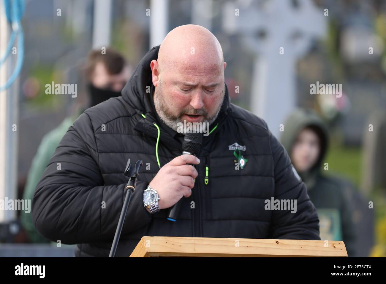Jason Ceulemans reads from the Roll of Honour, during a ceremony at the ...