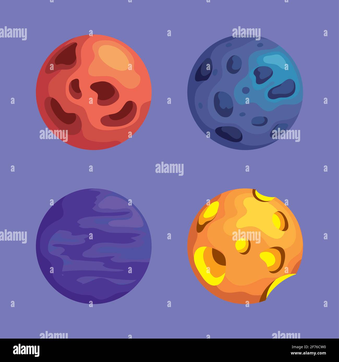 Four planets Stock Vector Images - Alamy
