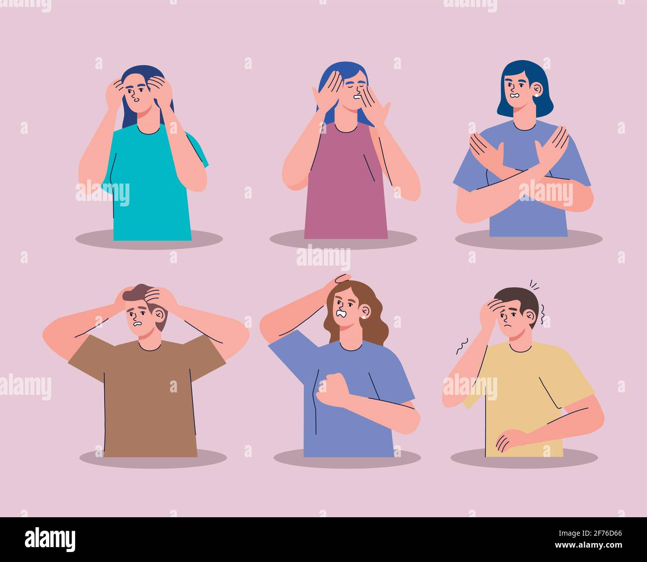 six panicking people Stock Vector Image & Art - Alamy