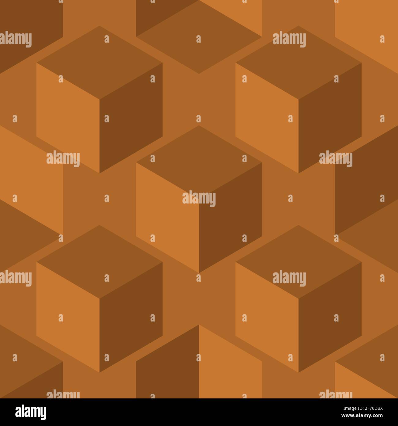 3D cube vector seamless pattern background. Diagonal rows of cubes ...