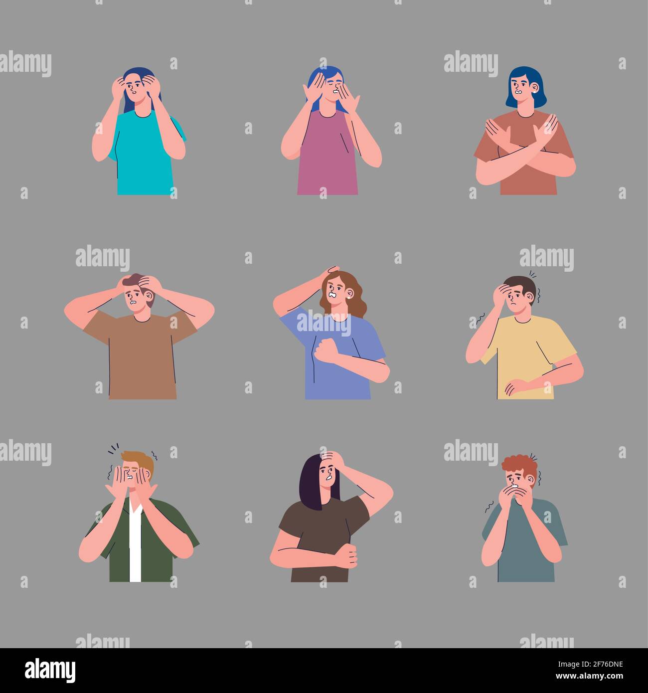 Panic group Stock Vector Images - Alamy