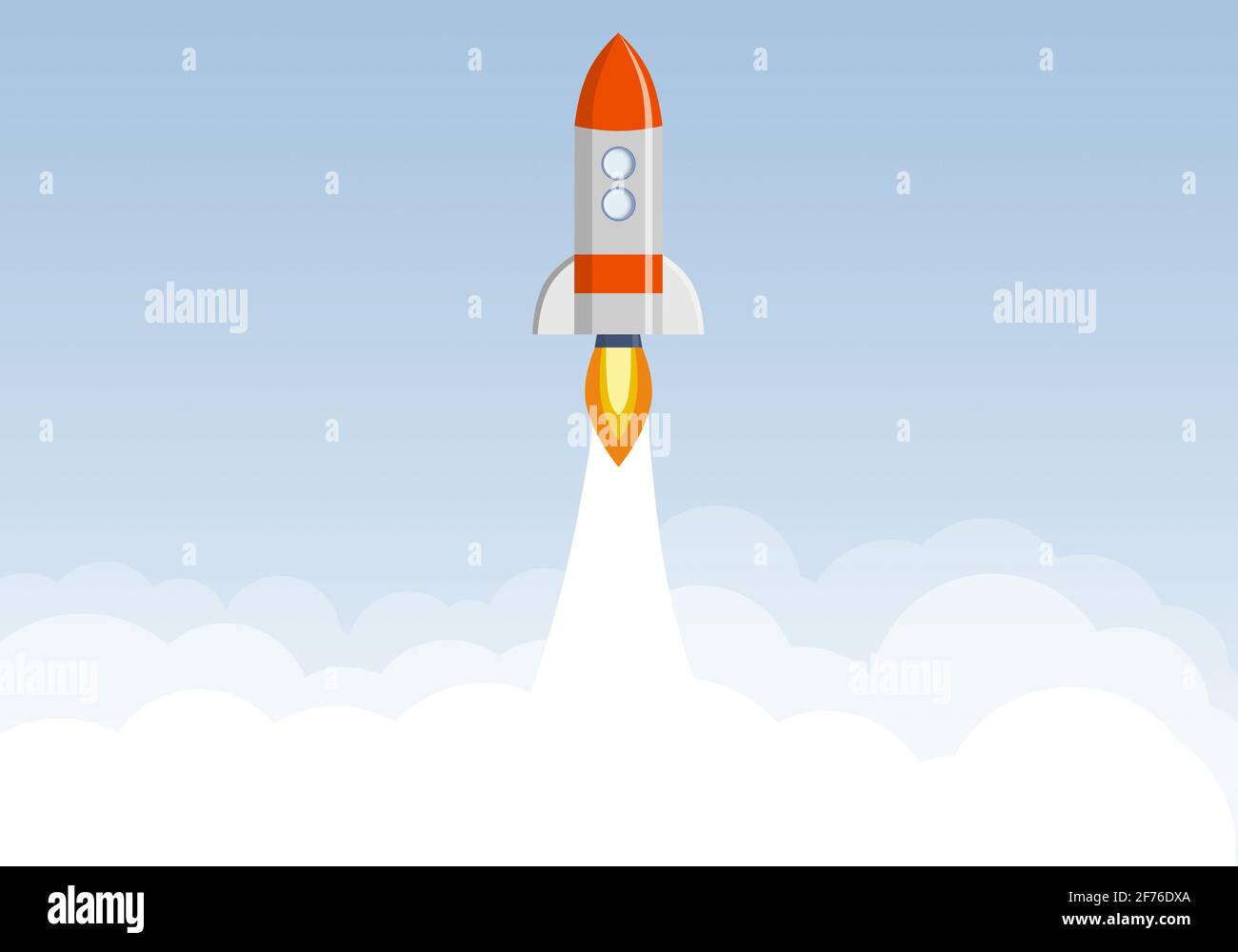 Rocket takes off into outer space Stock Photo - Alamy