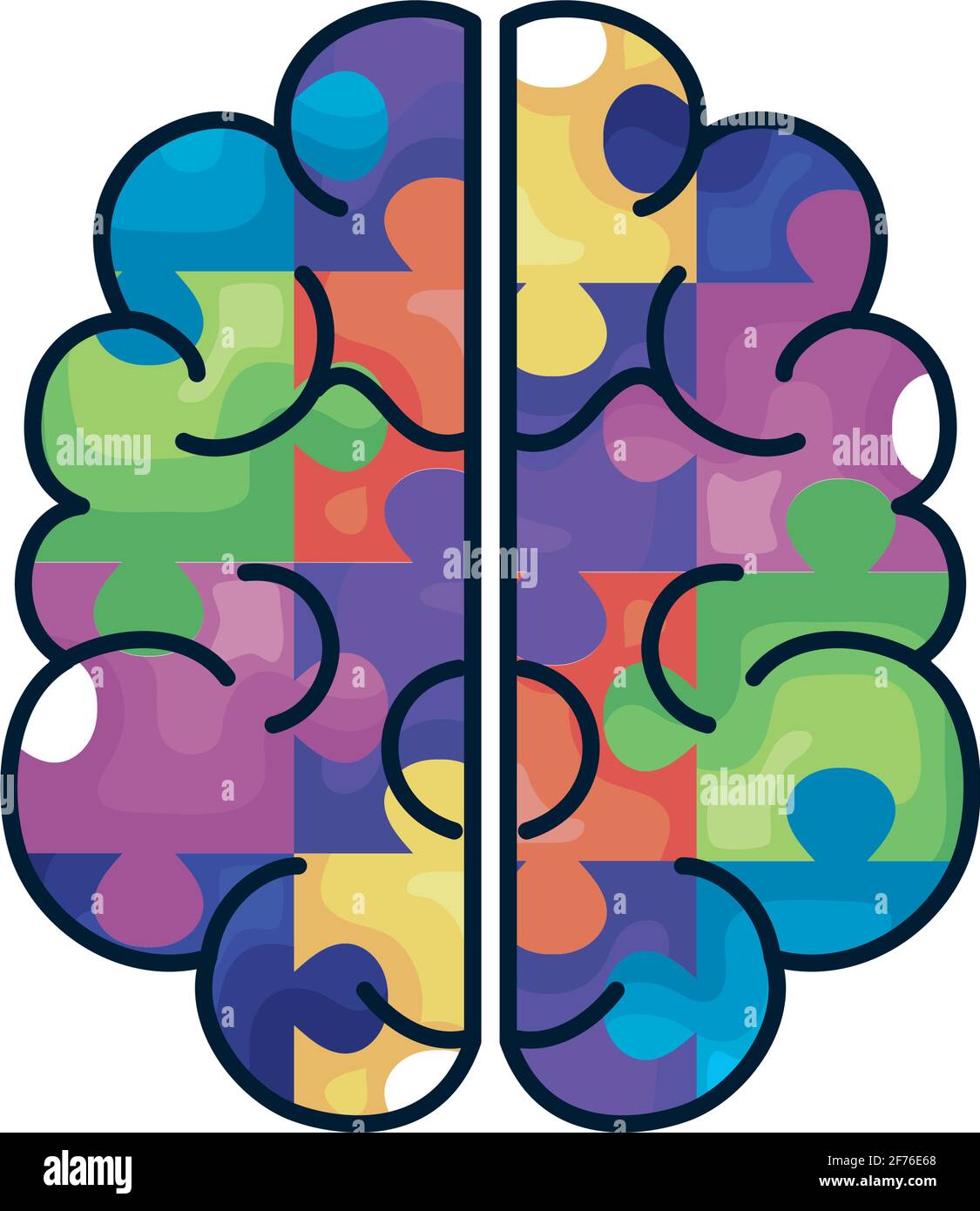 brain puzzle pieces Stock Vector Image & Art - Alamy