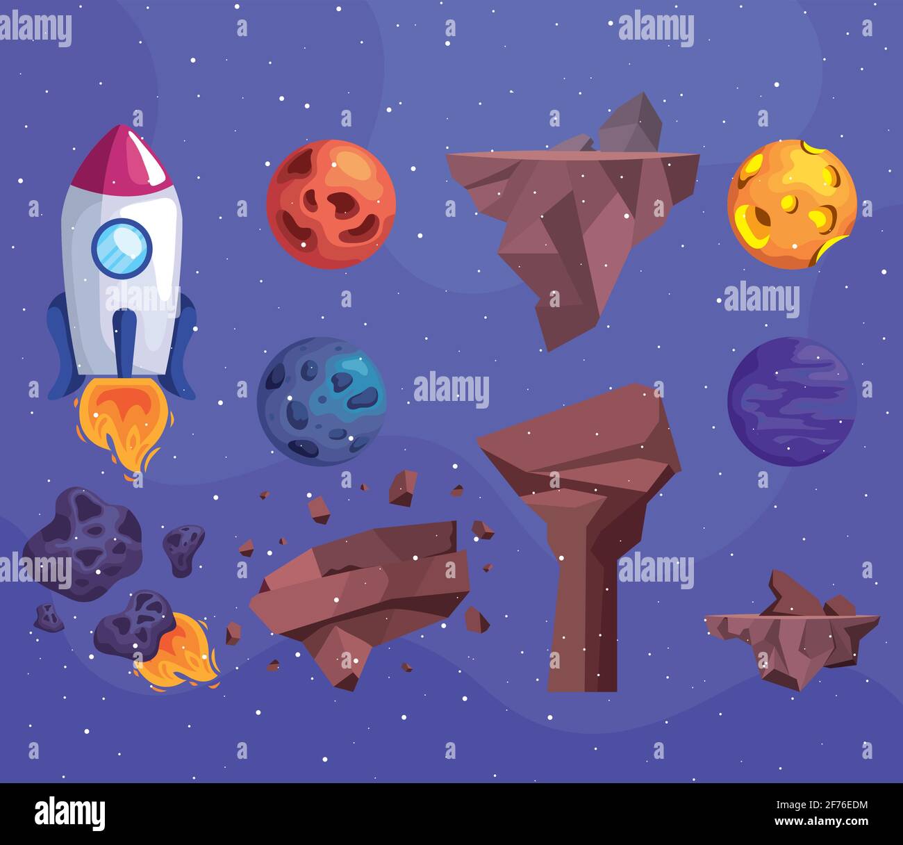 ten space icons Stock Vector Image & Art - Alamy