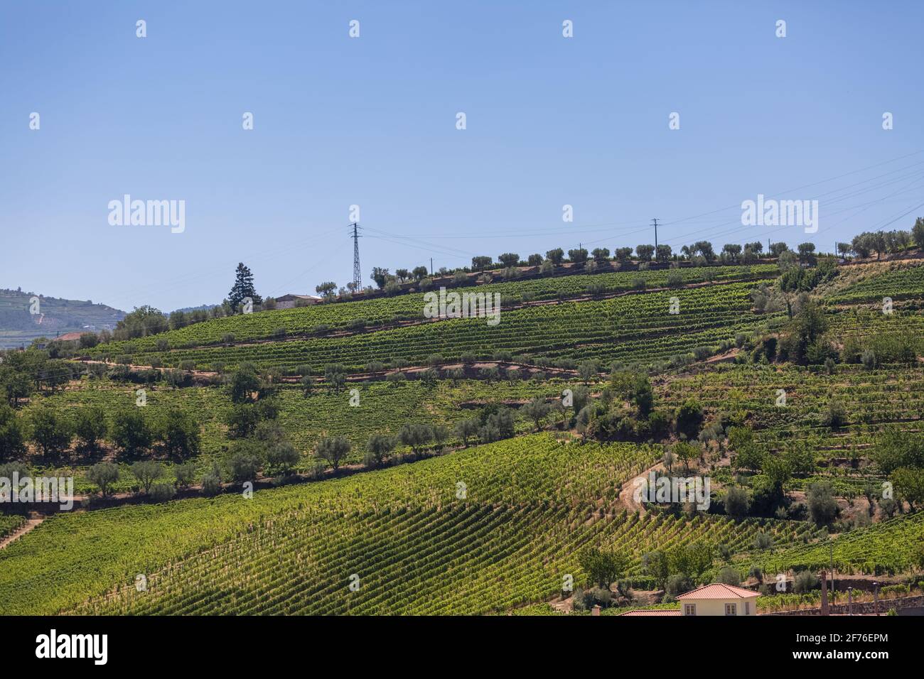 Aerial typical landscape of the highlands in the north of Portugal ...