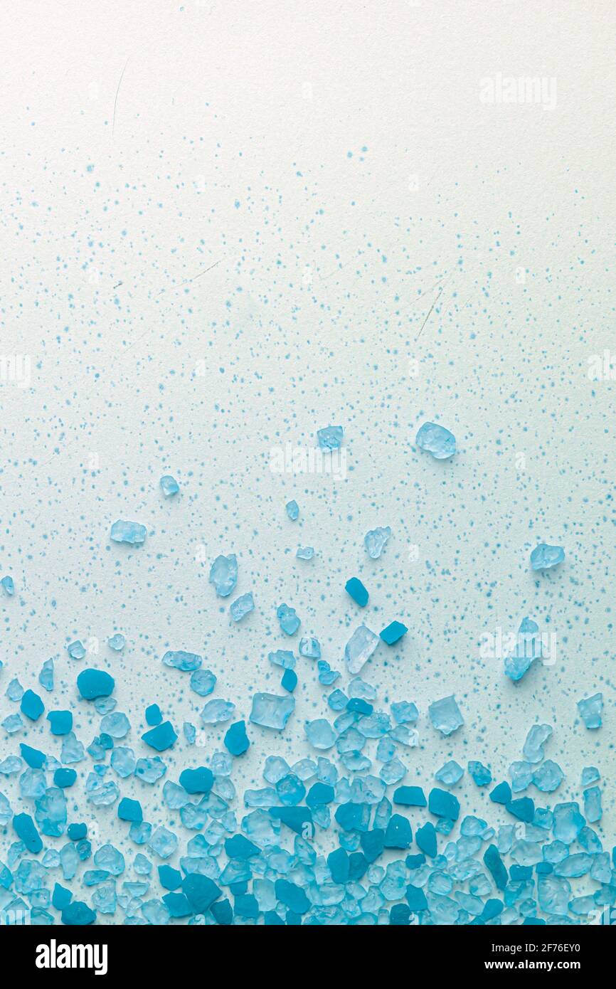 splashes of sea waves, grains of sea salt crystals of turquoise color ...