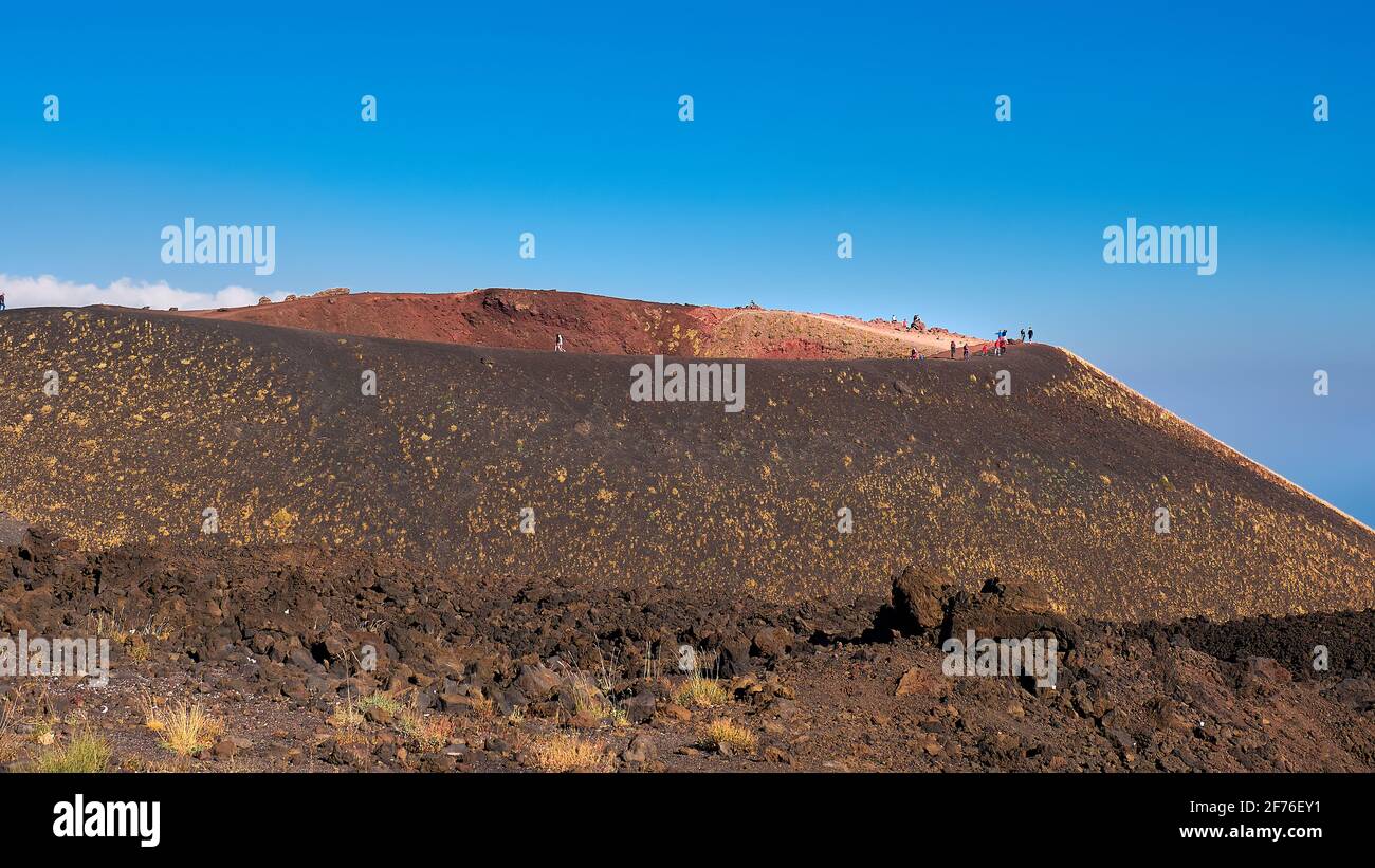 Mount Etna in Sicily near Catania, Tallest active Europe volcano in ...