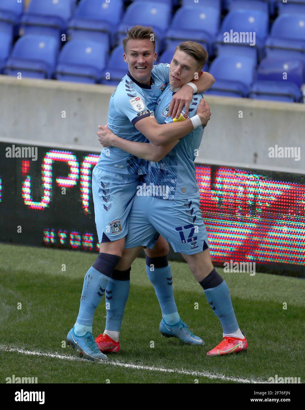 Coventry City's Viktor Gyokeres (right) celebrates scoring their side's ...