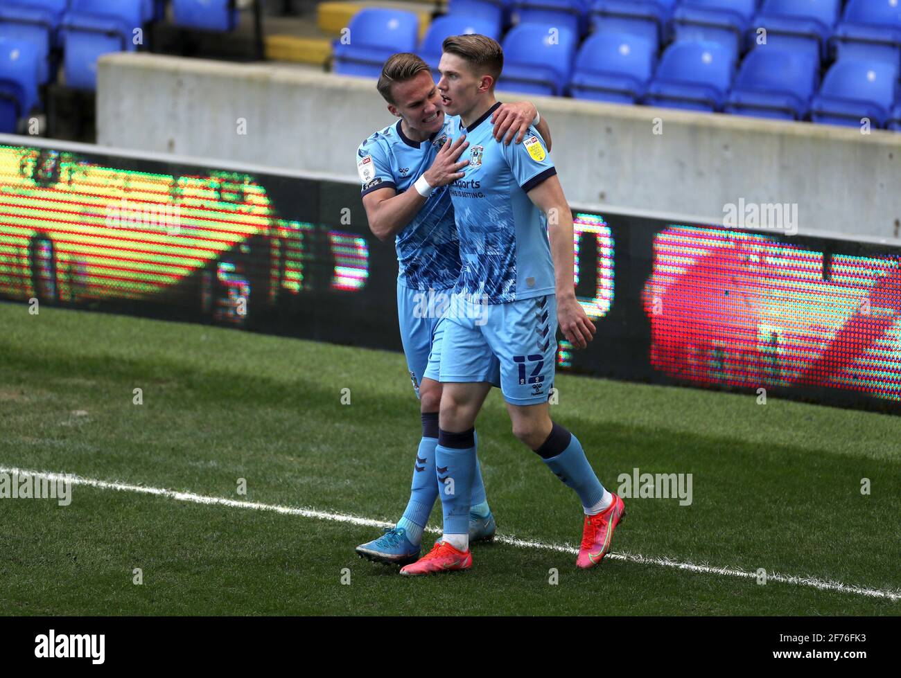 Coventry City's Viktor Gyokeres (right) celebrates scoring their side's ...