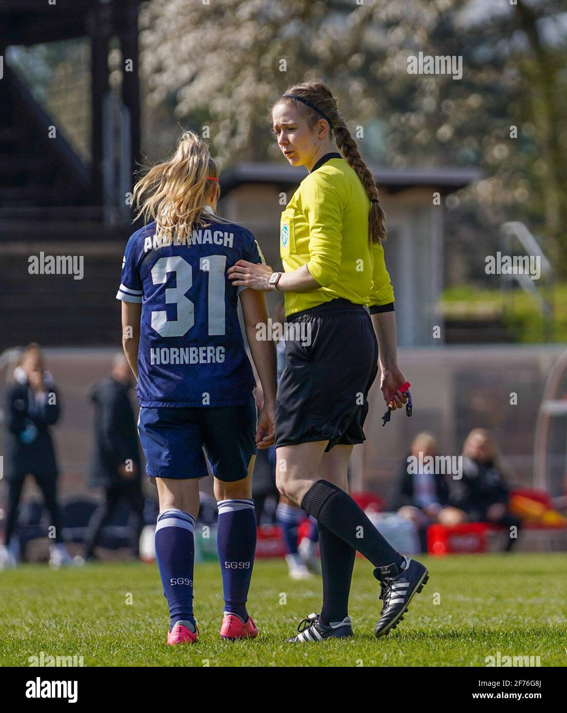 Andernach, Germany. 04th Apr, 2021. Antonia Hornberg (#31 SG 99 ...