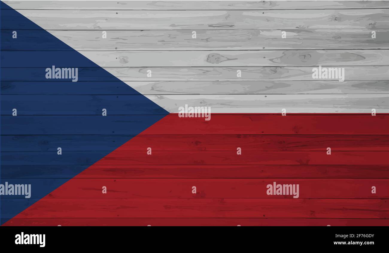 Czech Republic flag with waving grunge texture. Vector background Stock ...