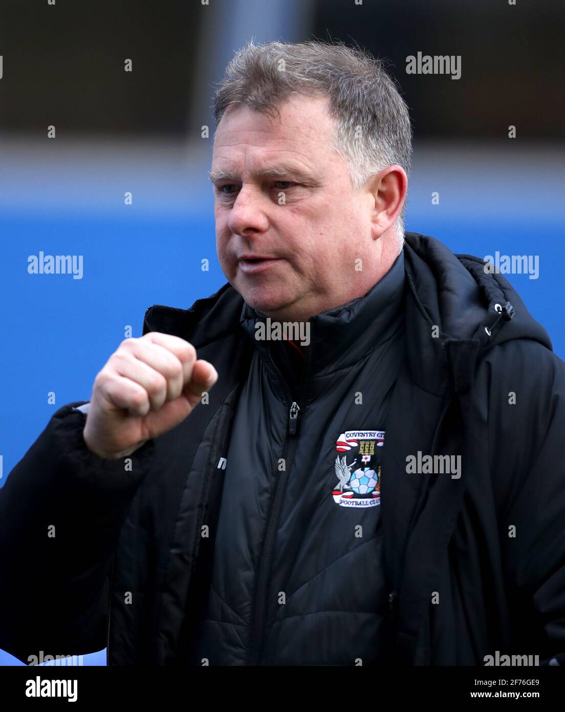Coventry City manager Mark Robins reacts after the Sky Bet Championship ...