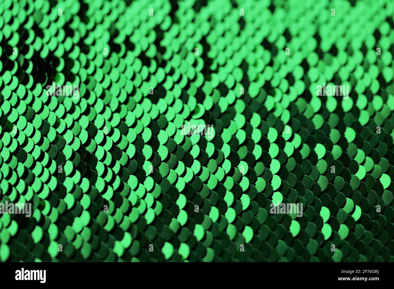 Sequins green shiny background.sequin pattern.Texture scales close-up ...