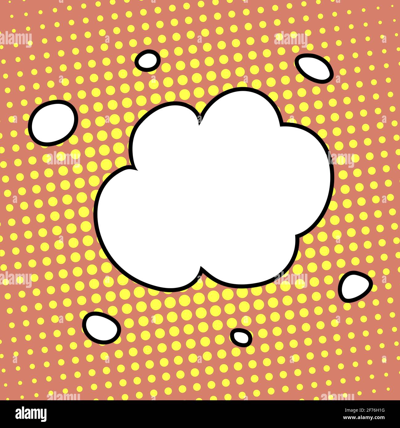 Cartoon explosion bubble on a colorful background. Vector illustration ...