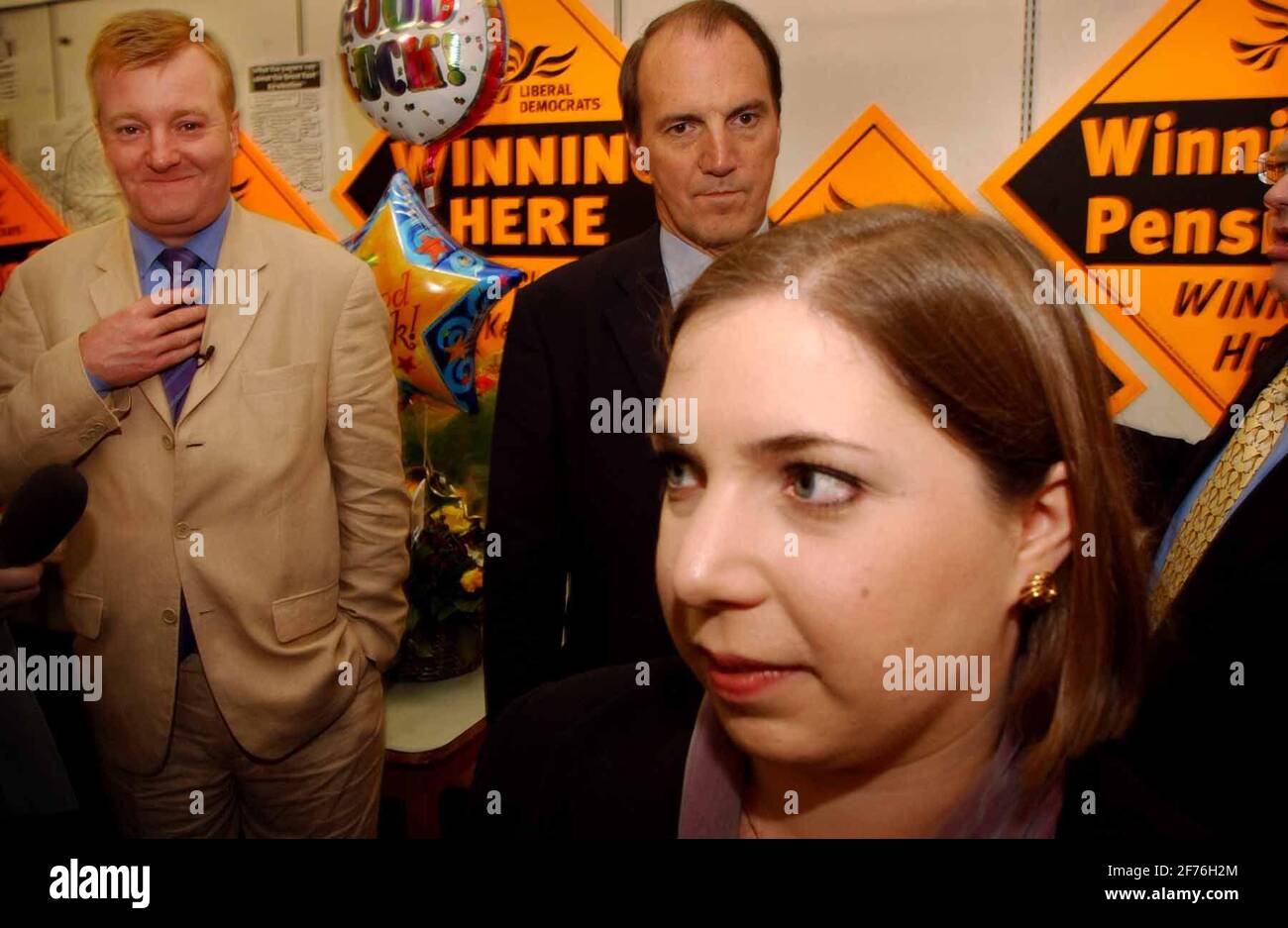 VICTORIOUS LIBERAL DEMOCRATS,CHARLES KENNEDY,SARAH TEATHER AND SIMON ...