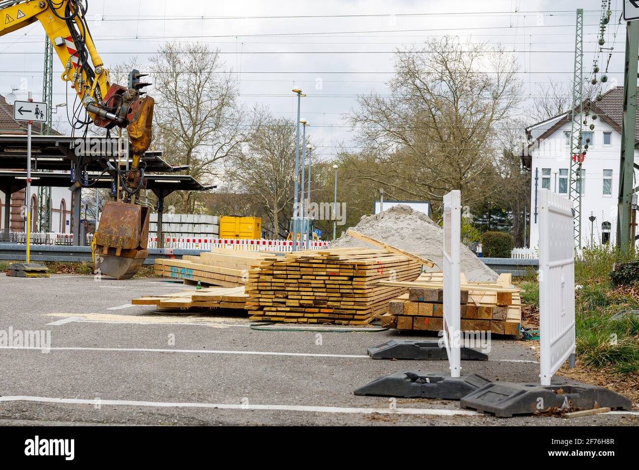 Railroad track construction site excavator hi-res stock photography and ...