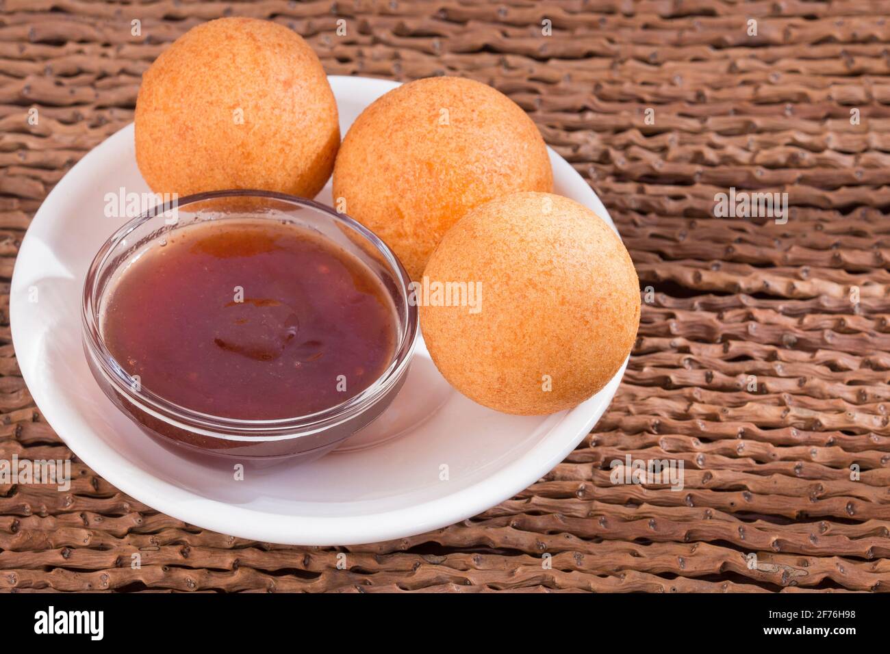 Traditional Colombian buñuelo - Deep Fried Cheese Bread Stock Photo - Alamy