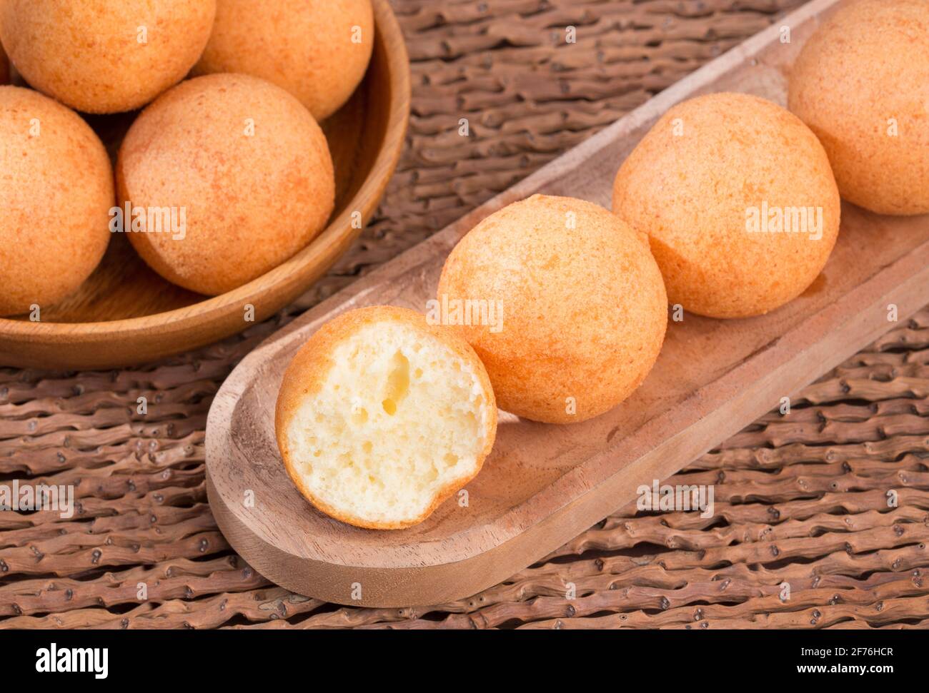 Traditional Colombian buñuelo - Deep Fried Cheese Bread Stock Photo - Alamy
