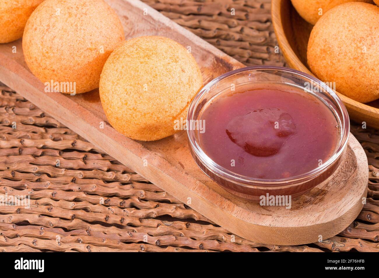 Traditional Colombian buñuelo - Deep Fried Cheese Bread Stock Photo - Alamy