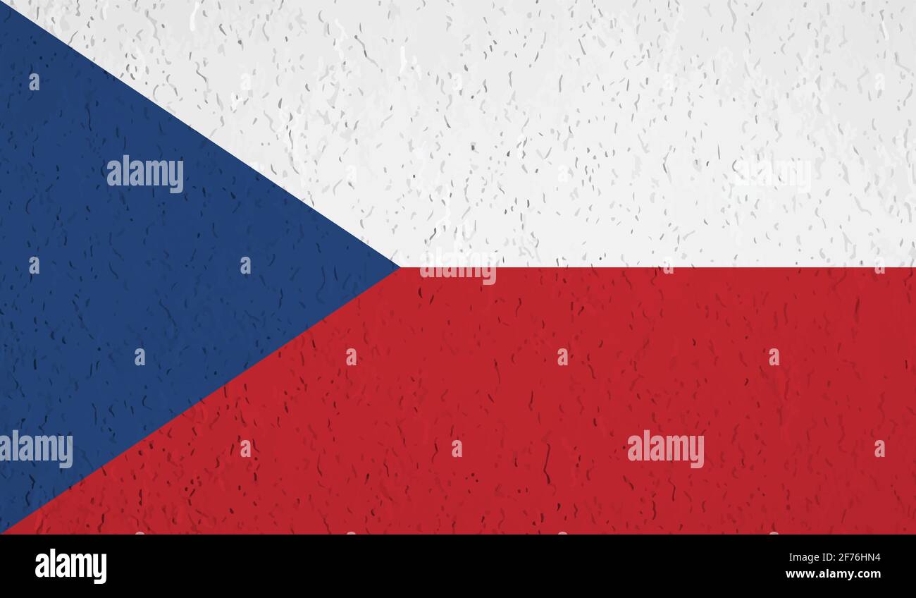 Czech Republic flag with waving grunge texture. Vector background Stock ...