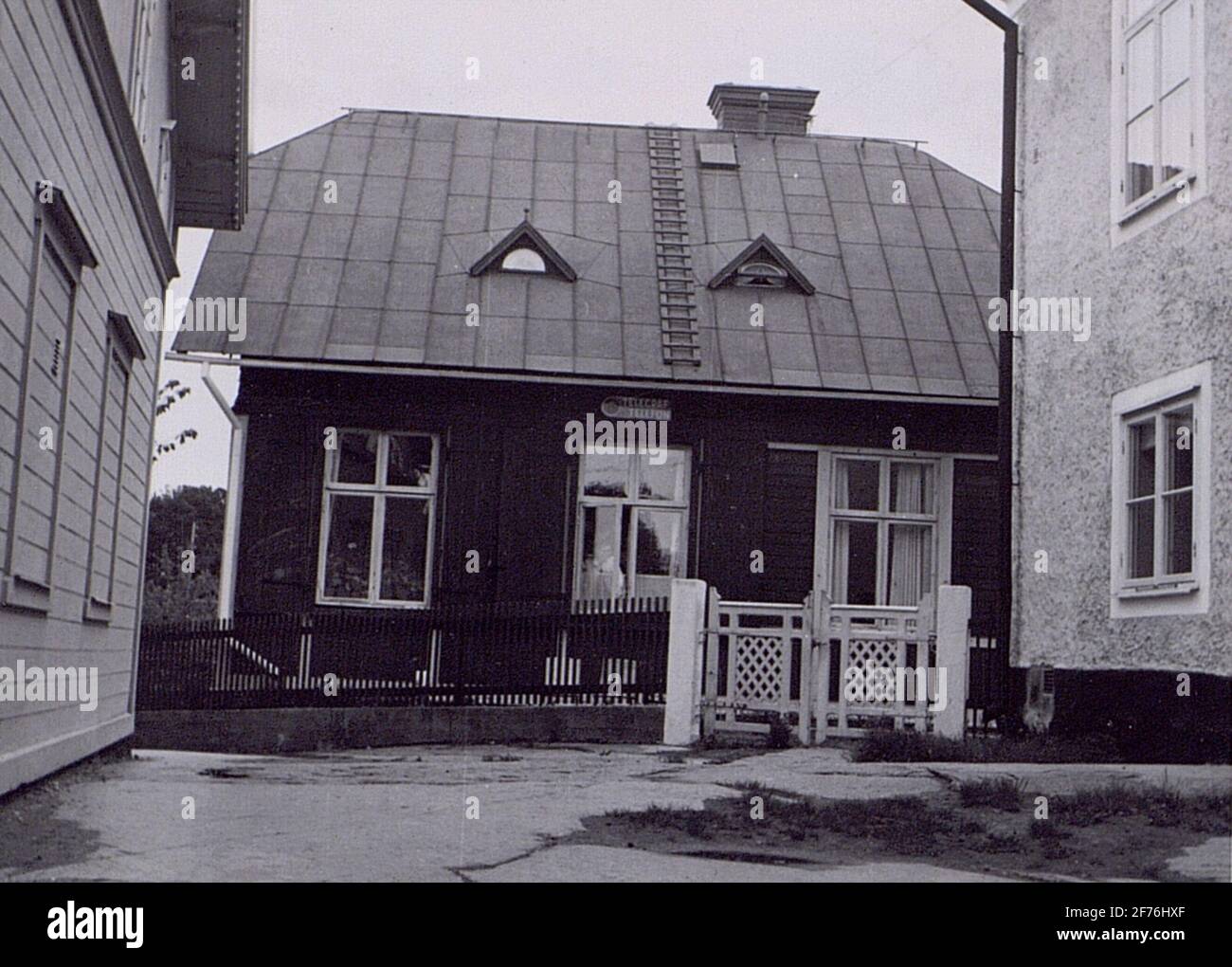 Sandhamn's telephone station. In 1953. Exterior Stock Photo - Alamy