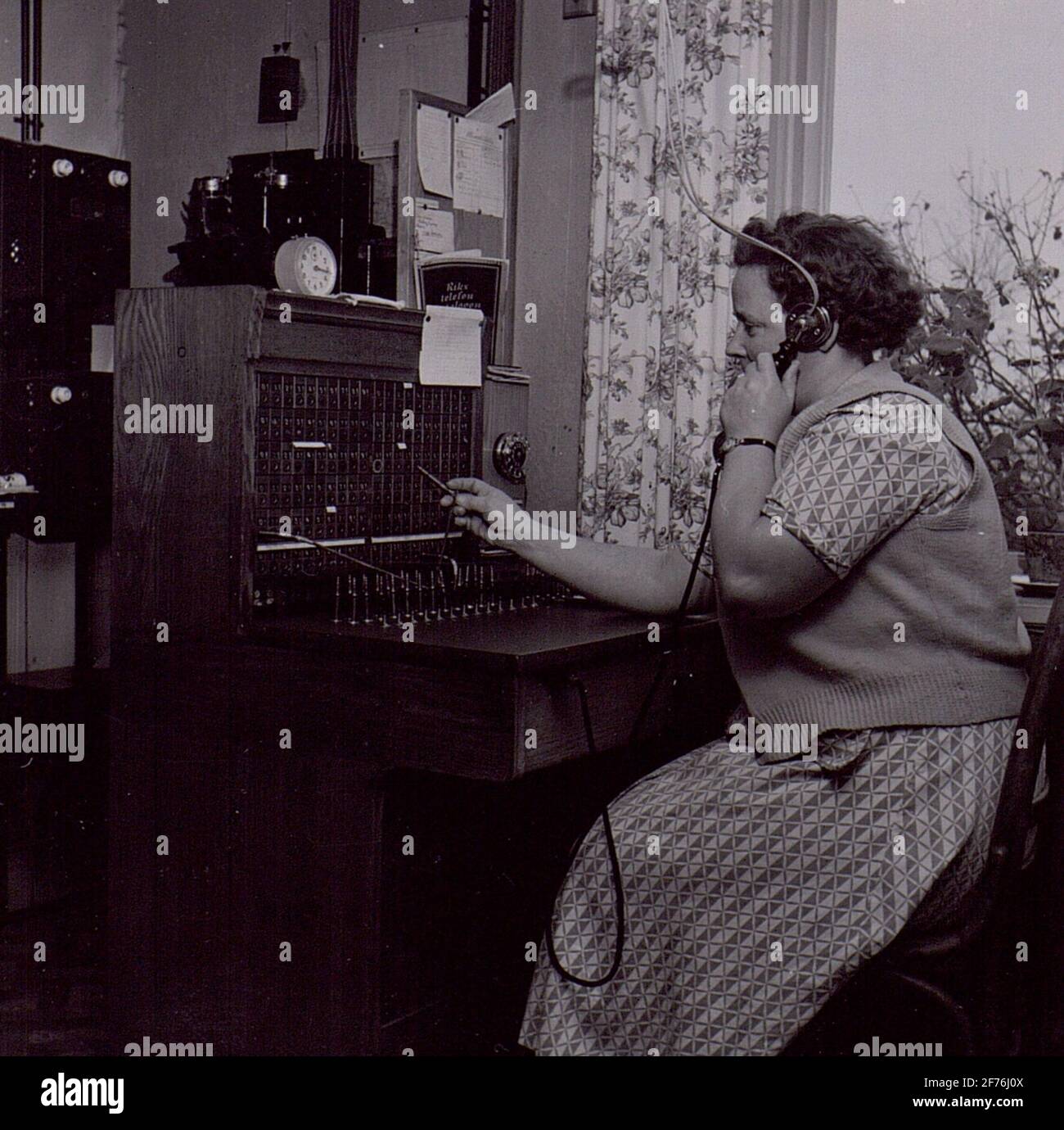 Bollstanäs telephone in 1952 Stock Photo - Alamy