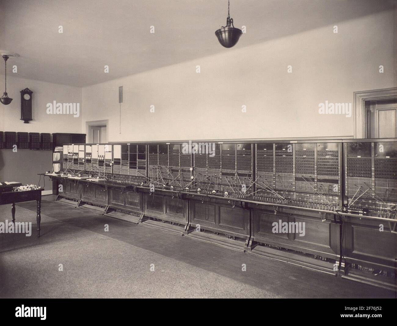 Västervik's telephone station. Phone room Stock Photo - Alamy