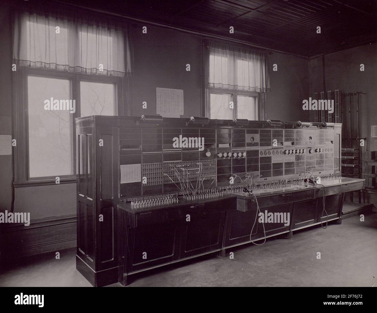 Kolbäck's telephone station. Phone room. Around 1925 Stock Photo - Alamy