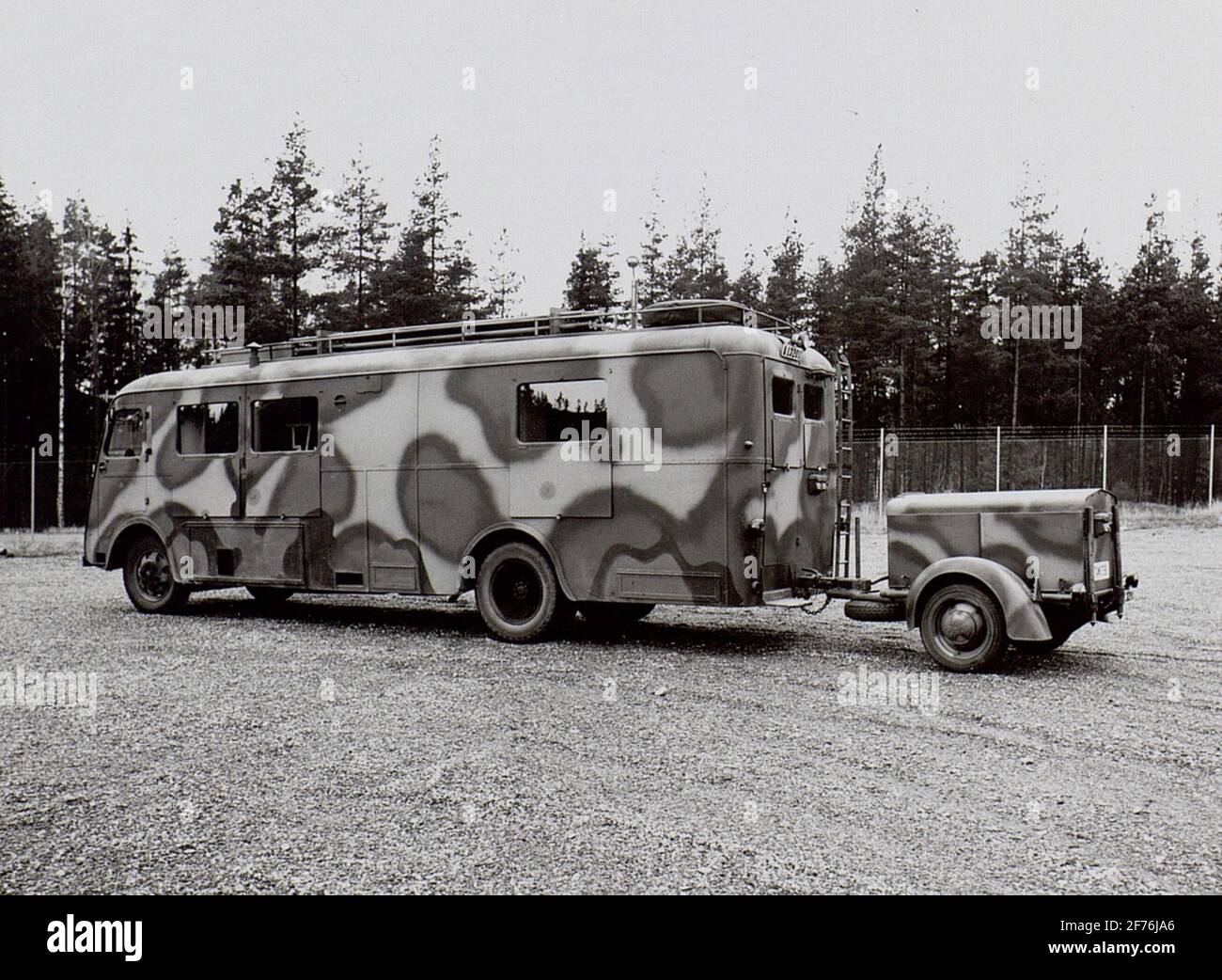 Stockholm. Mobile telegraph bus intended to be used at war permits ...