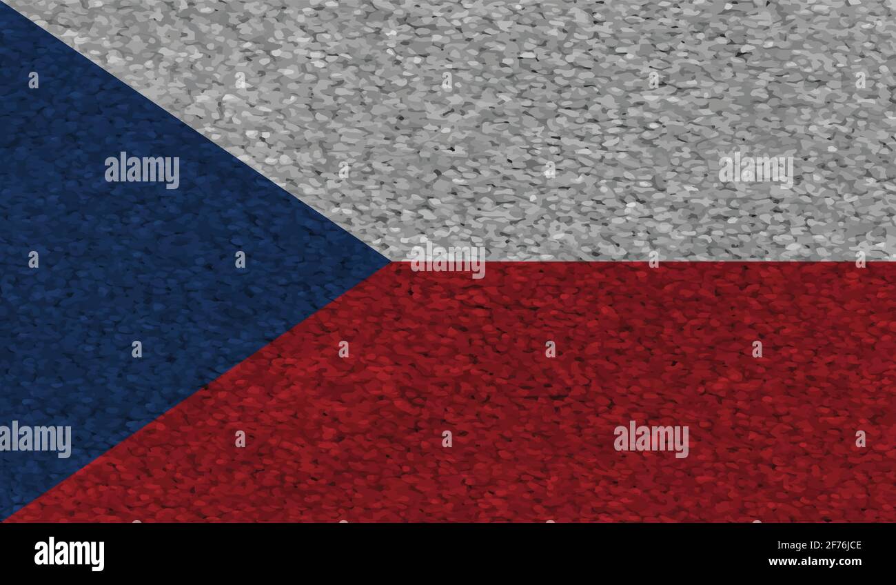 Czech Republic flag with waving grunge texture. Vector background Stock ...