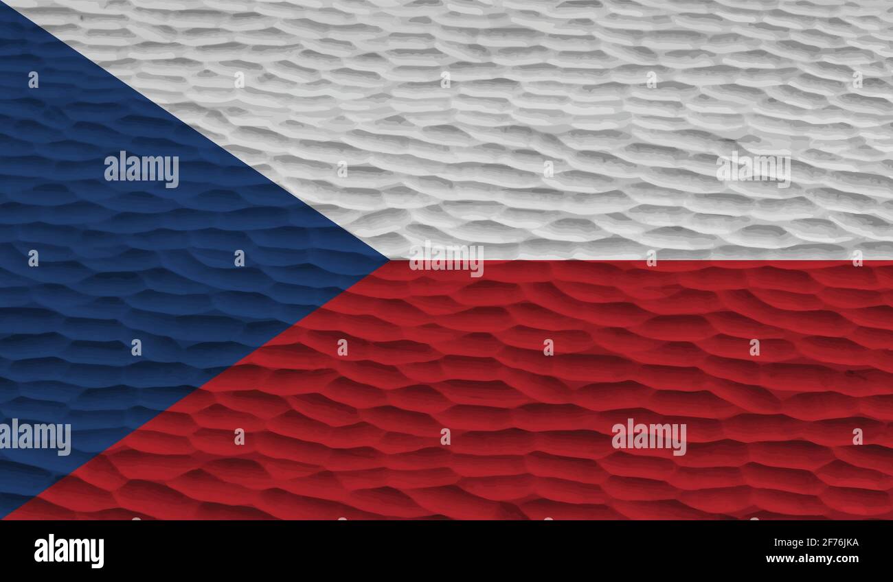 Czech Republic flag with waving grunge texture. Vector background Stock ...